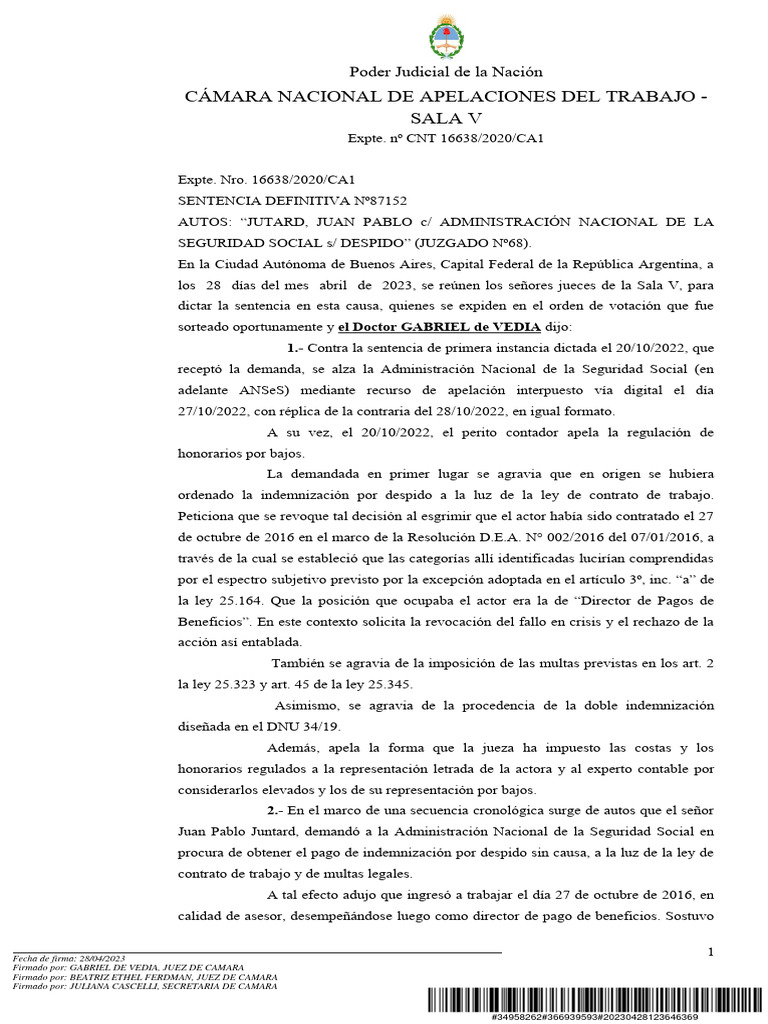 Fallo | PDF | Sentencia (ley) | Juez