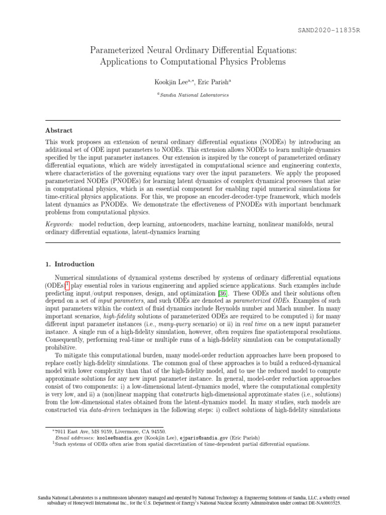 008 Parameterized Neural Ordinary Differential Equations: Applications ...