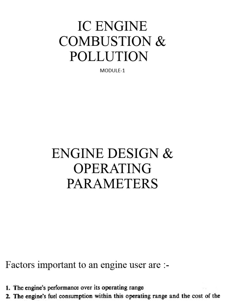 Iccp Module 1 | PDF | Internal Combustion Engine | Combustion
