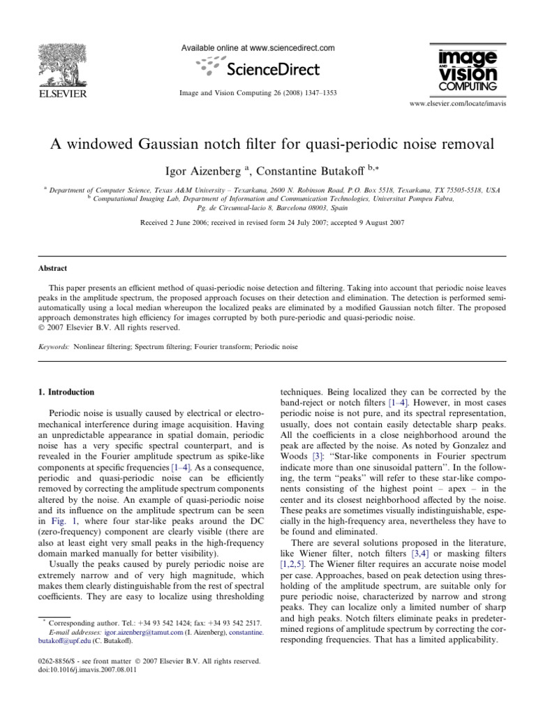 A Windowed Gaussian Notch Filter For Qua | PDF | Spectral Density ... A Windowed Gaussian Notch Filter For Qua | PDF | Spectral Density ...