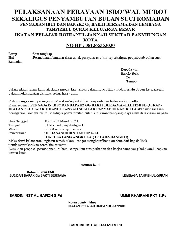 Perayaan Isro' Wal Mi'roj dan Ramadan | PDF