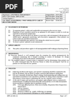 Post Anesthesia Care Unit Record | PDF | Anesthesia | Medicine