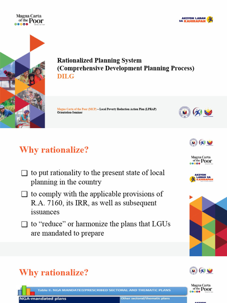 3_DILG (RPS & Situating LPRAP in the CDP) | PDF | Poverty Reduction ...