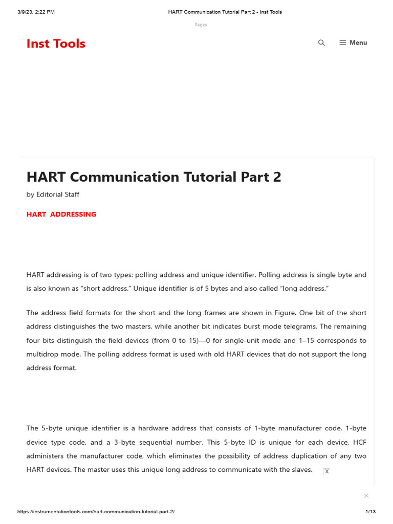 01.HART Communication Tutorial Part 2 - Inst Tools | PDF | Computer ... 01.HART Communication Tutorial Part 2 - Inst Tools | PDF | Computer ...