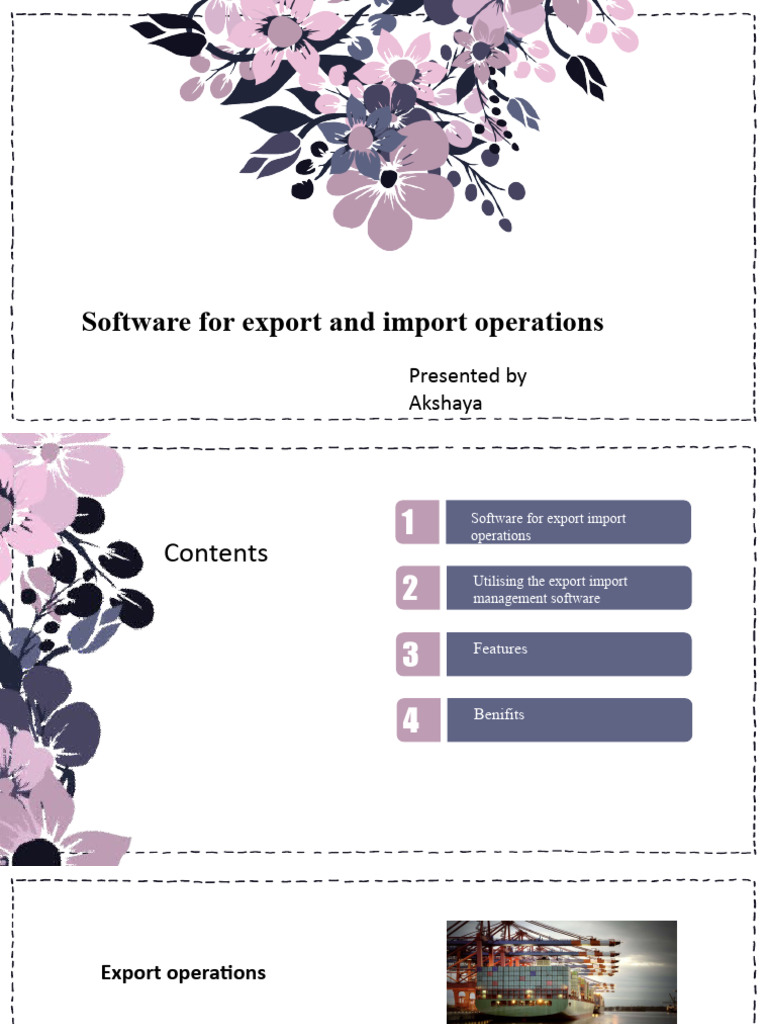 Export-Import Management Software Guide | PDF | Logistics | Supply Chain