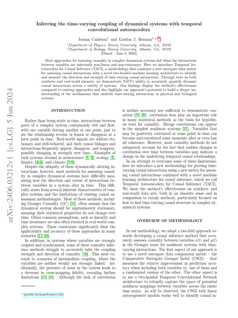Inferring The Time-Varying Coupling of Dynamical Systems With Temporal | PDF | Causality | Time ...