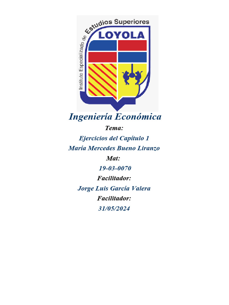 Ingeniería Económica-Ejercicios Capitulo 1 | PDF | Compartir (Finanzas) | Business