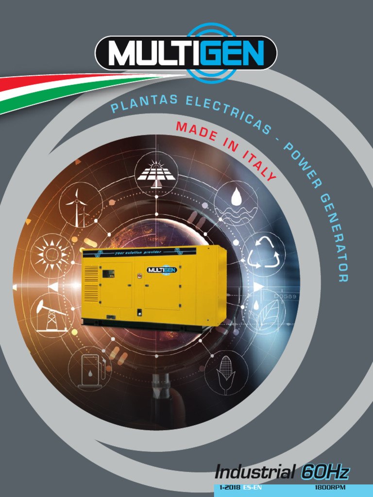 Multigen Cat Industrial 60hz 1-2018 Web | PDF | Fuentes de energia ...