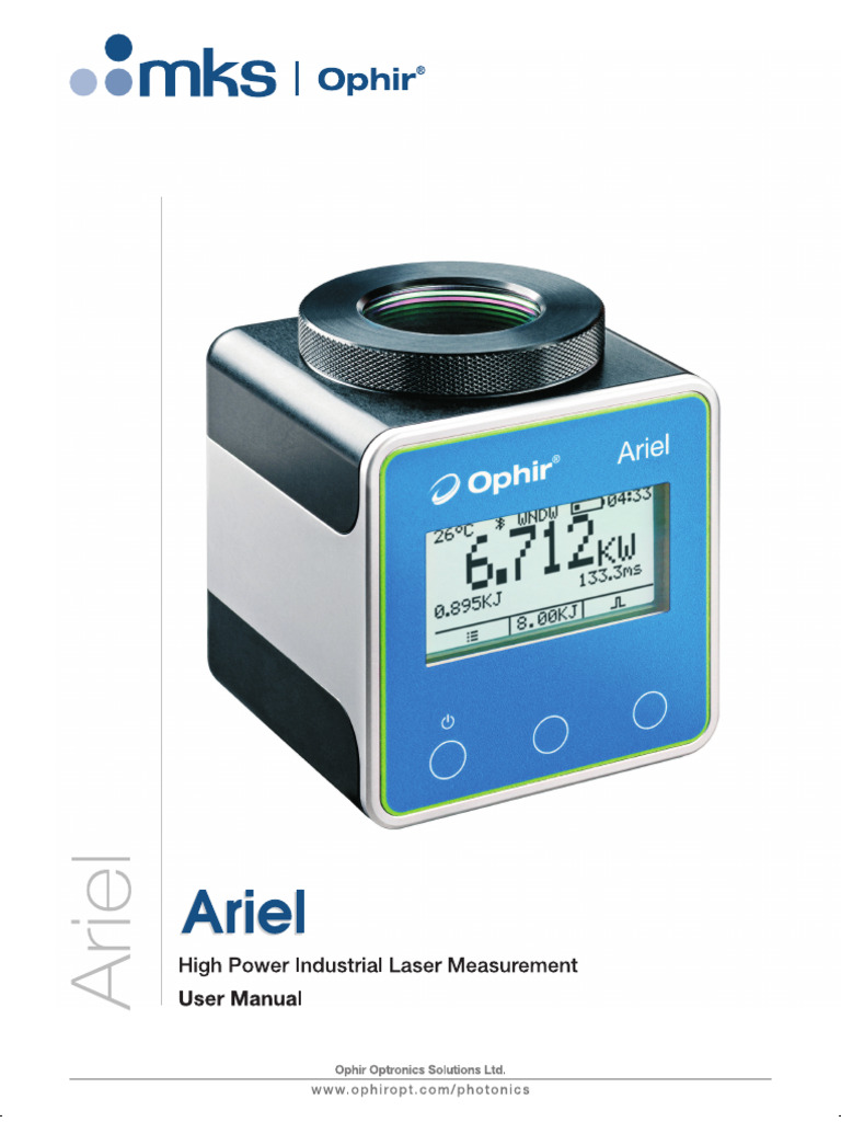 Ophir Ariel User Manual | PDF | Battery Charger | Icon (Computing)