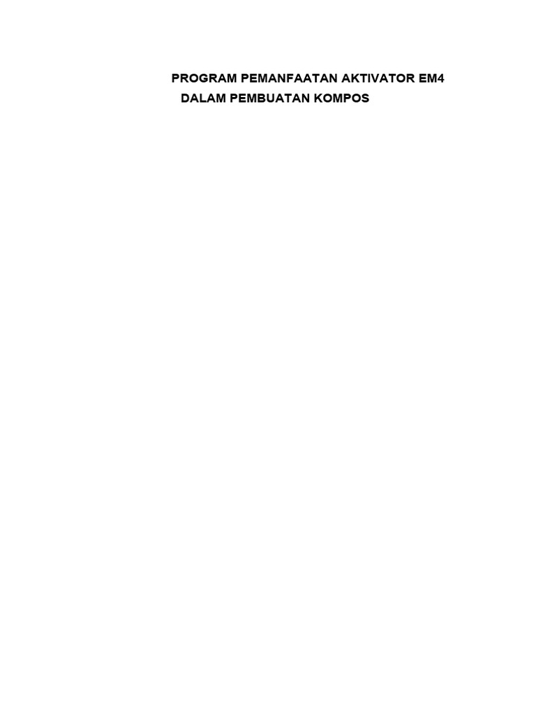 Aktivator EM4 untuk Kompos | PDF | Seni | Komputer
