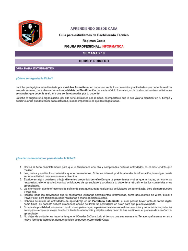 1o. INF. FICHA TECNICA SEM.23 | Descargar gratis PDF | Proposición | Verdad