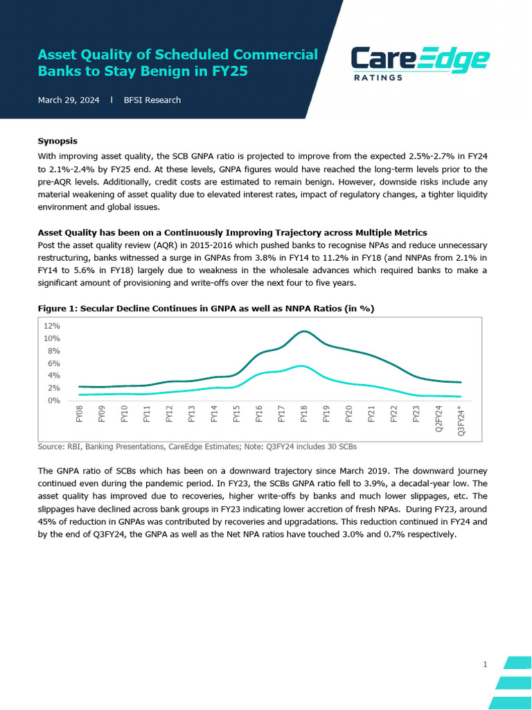 Banking Asset Quality Outlook | PDF | Reserve Bank Of India | Banks