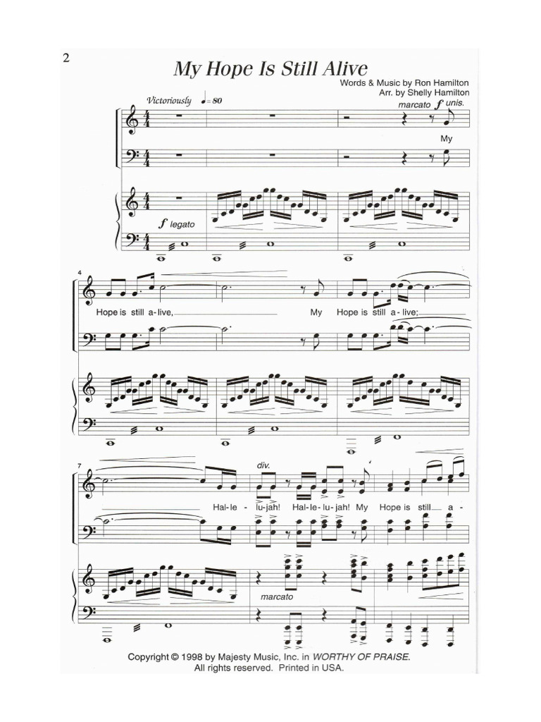 My Hope is Still Alive - Hamilton SATB | PDF
