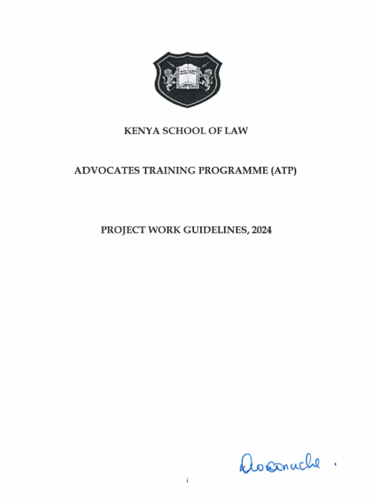 PROJECTWORK GUIDELINES-2024 - Signed | PDF