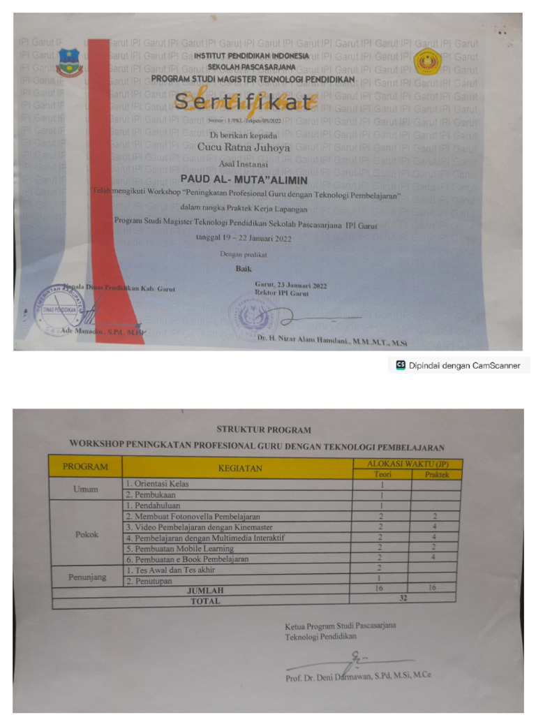 Sertifikat Workshop Pdf