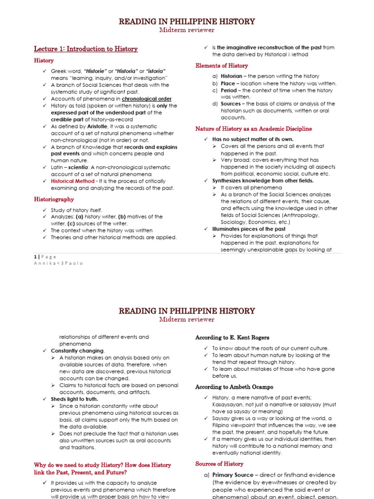 Rph Reviewer Midterms | PDF | Social Sciences | Science