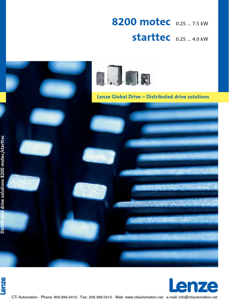 Lenze 8200 Motec Startec Frequency Converter Brochure | PDF | Power ...