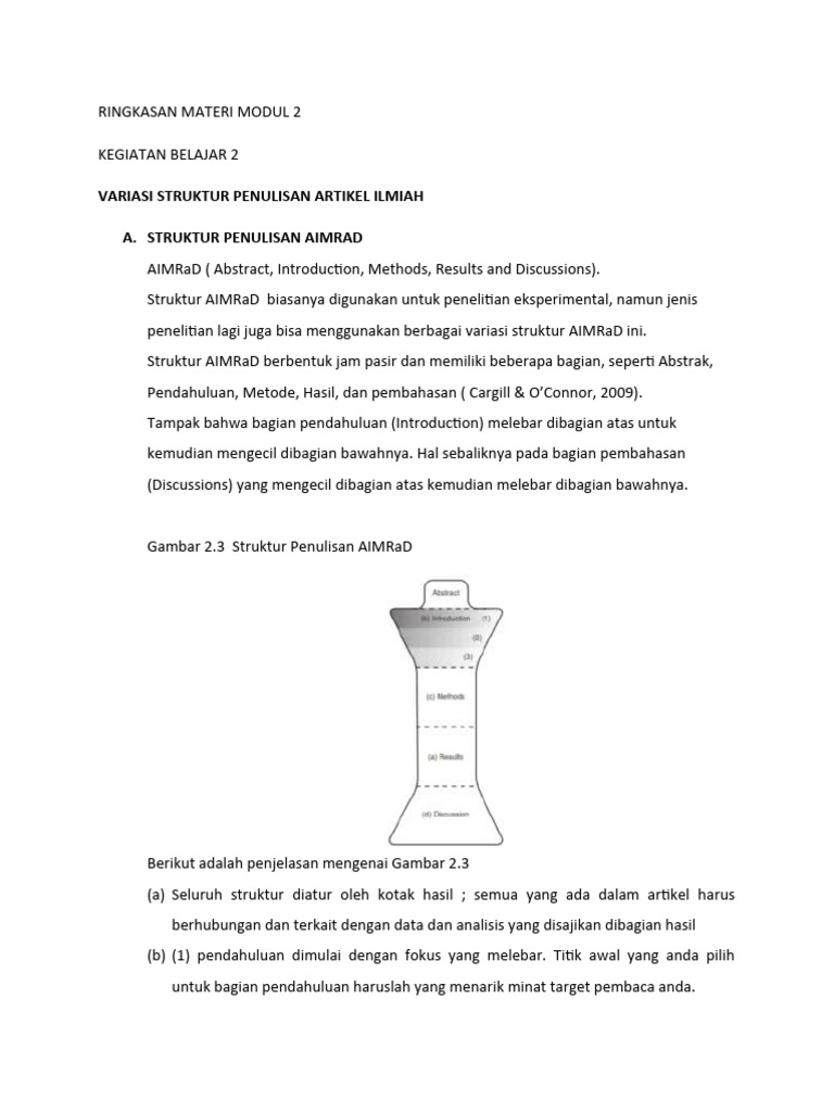 RINGKASAN MATERI MODUL 2 Penulisan Karya Ilmiah | PDF | Metode & Bahan Ajar | Komputer