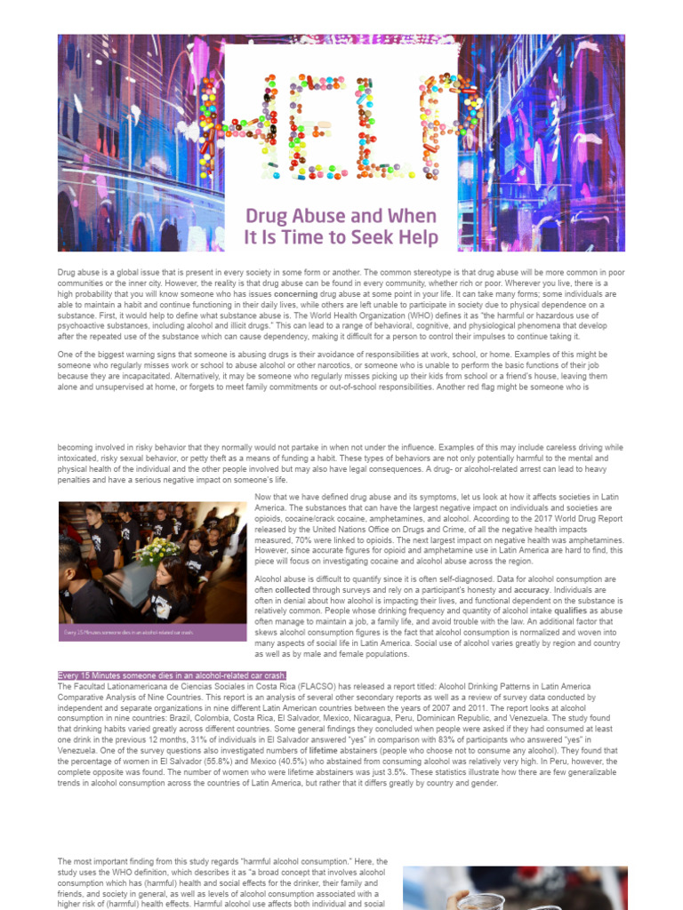 Drug Abuse and When It Is Time to Seek Help | Download Free PDF | Substance Abuse | Substance ...