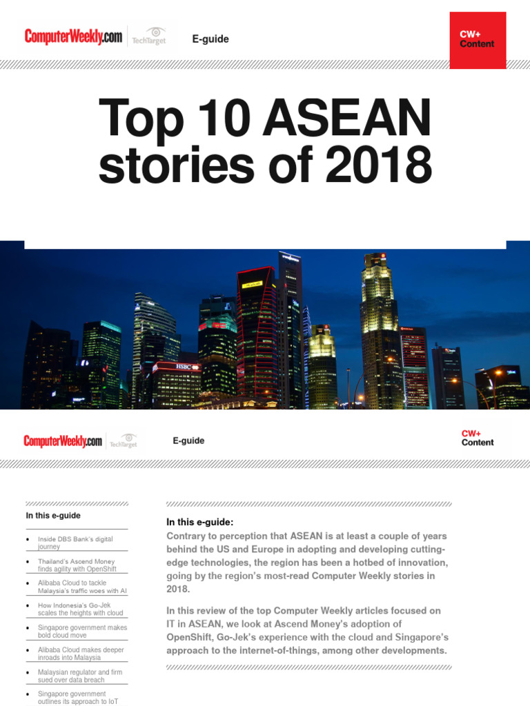 Top 10 ASEAN Stories of 2018 | PDF | Cloud Computing | Singapore