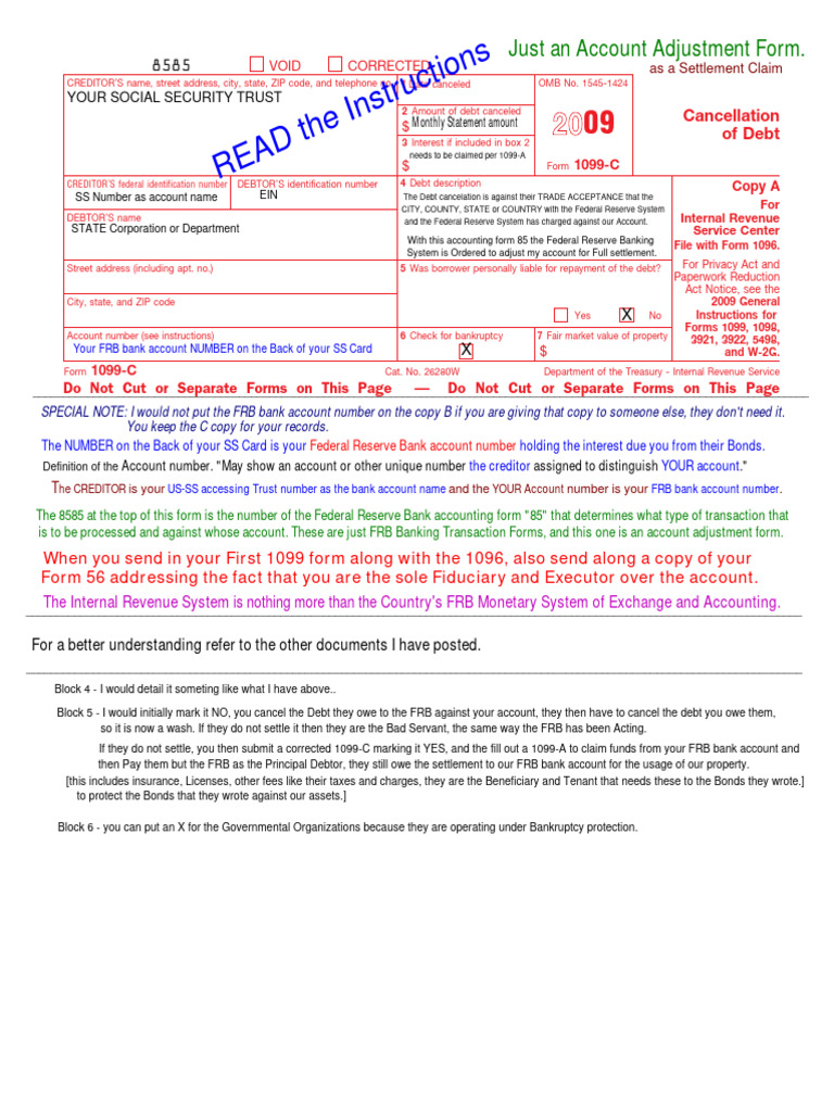 1099-C Form Instructions and Details | PDF | Debt | Fractional Reserve ...