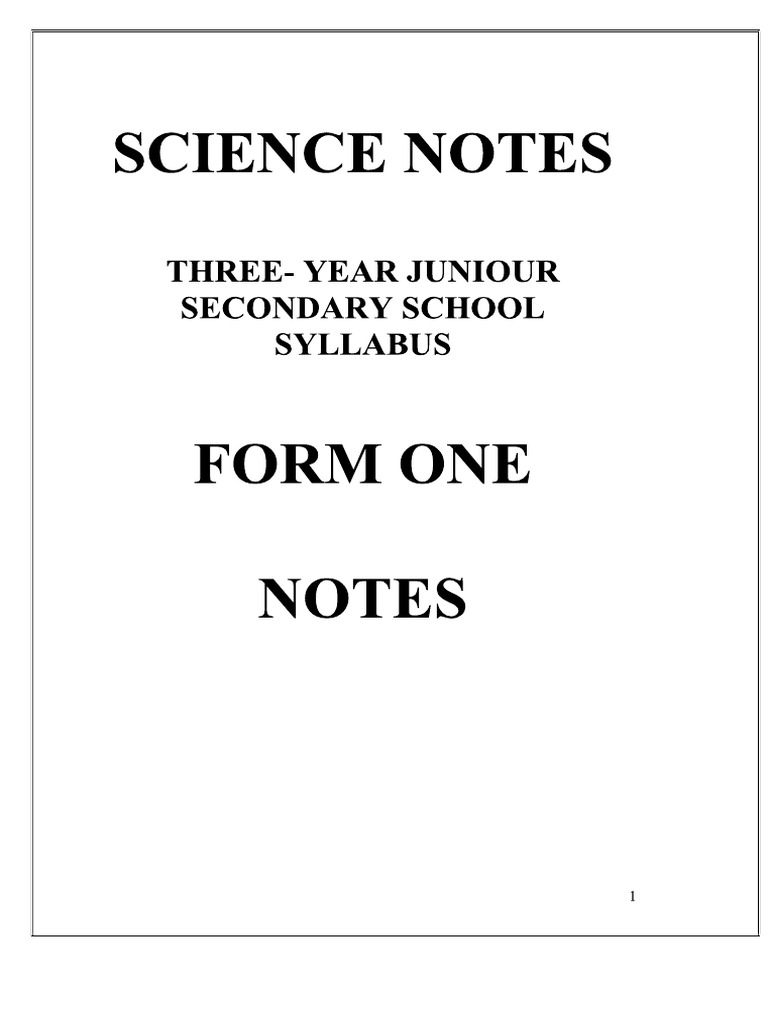 Combined Science Notes | PDF