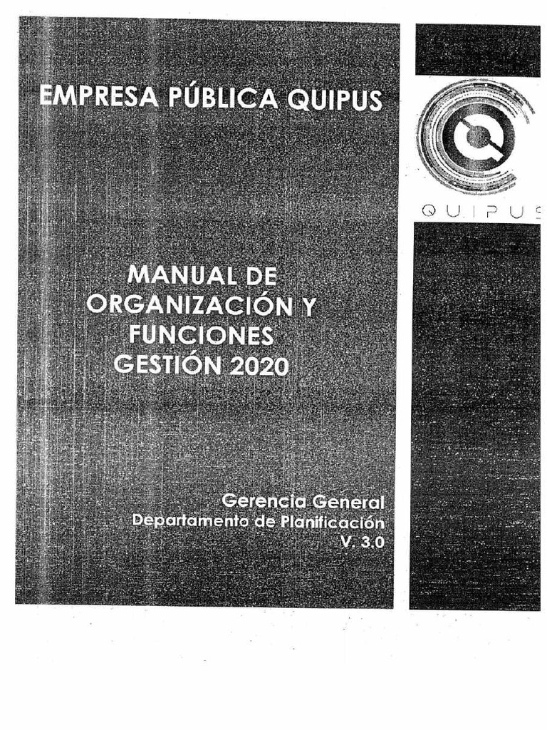 Manual de Organizacion y Funciones MOF | PDF