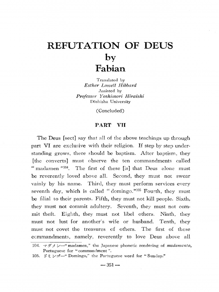 Fabian Fucan - Refutación A Deus | PDF | Baptism