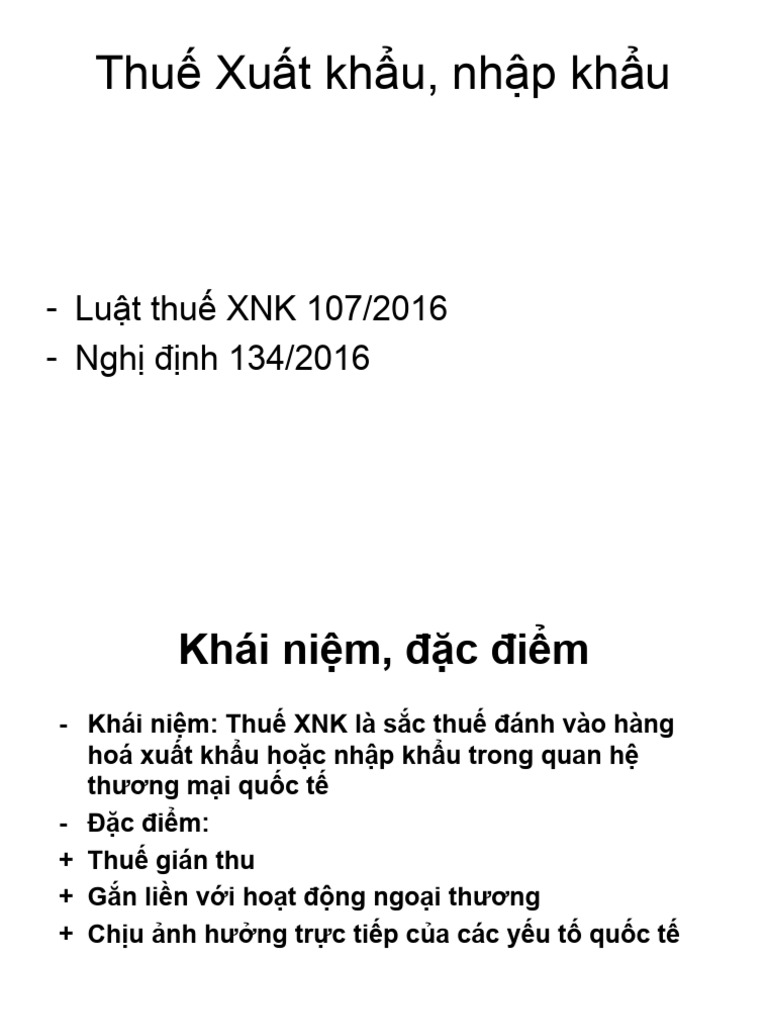 Thue XNK | PDF