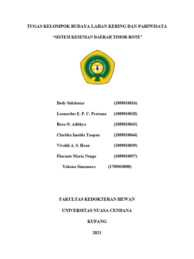 Kesenian Timor-Rote NTT | PDF