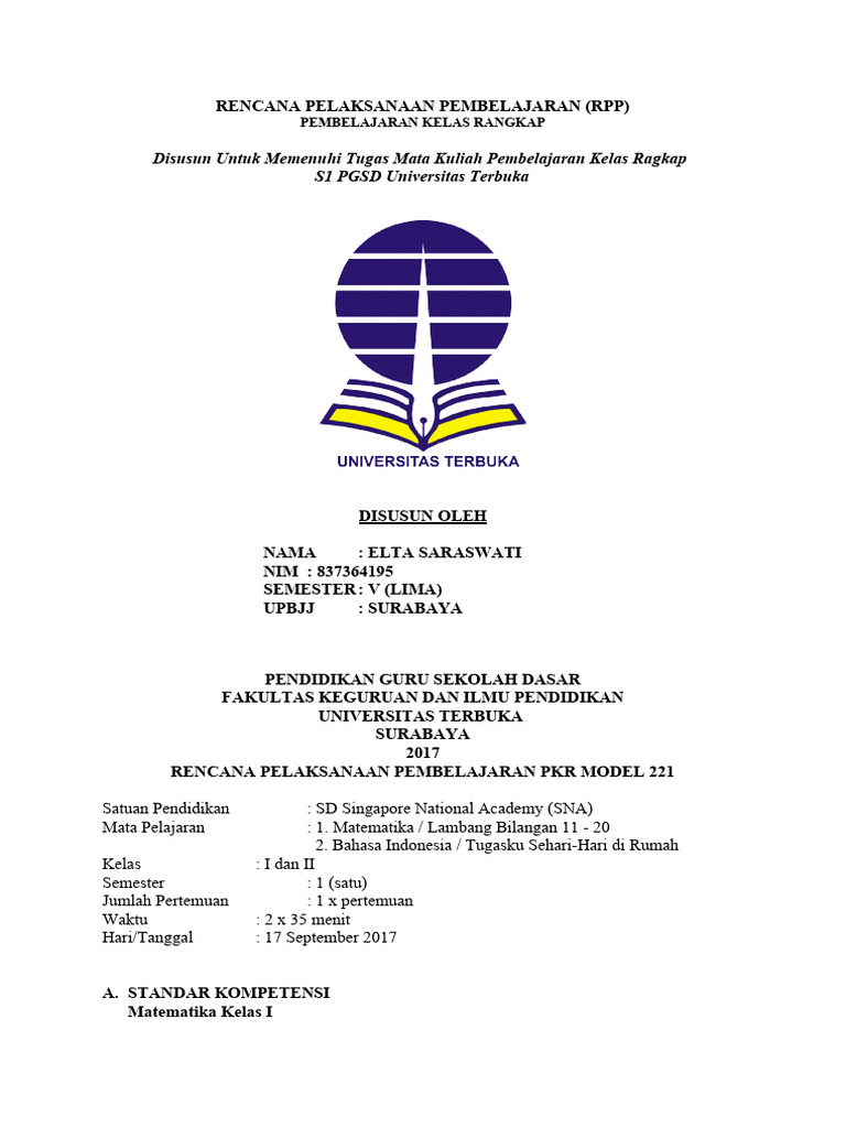 Contoh RPP 221 | PDF