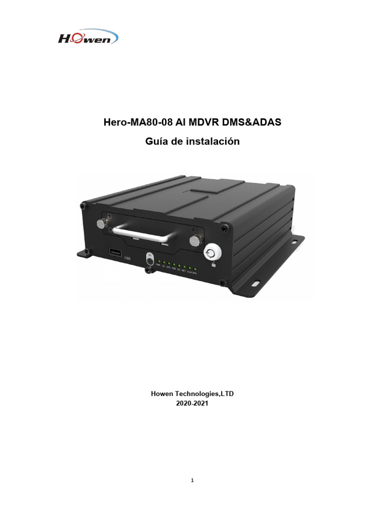 Hero-MA80-08 AI MDVR Installation Guideline - V1.5 - ES - Version | PDF ...