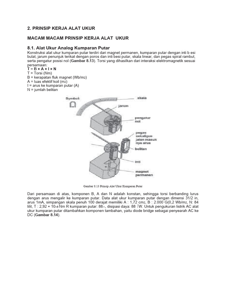 Prinsip Kerja Alat Ukur | PDF