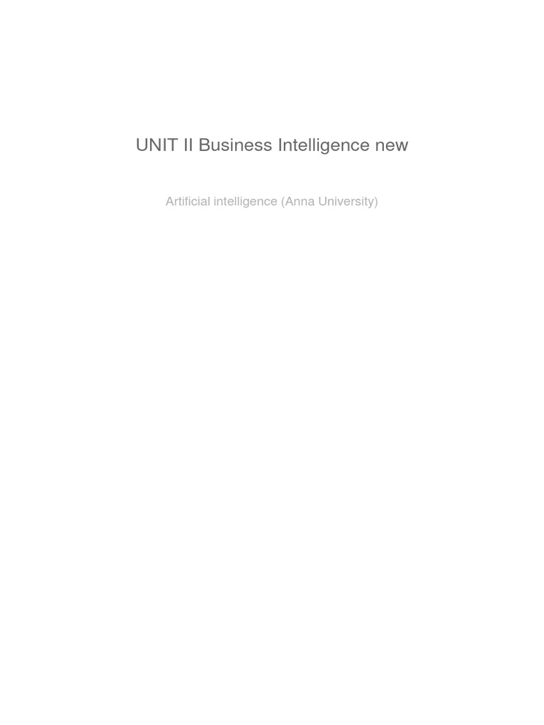 unit-II-notes | PDF | Data Warehouse | Business Intelligence unit-II-notes | PDF | Data Warehouse | Business Intelligence