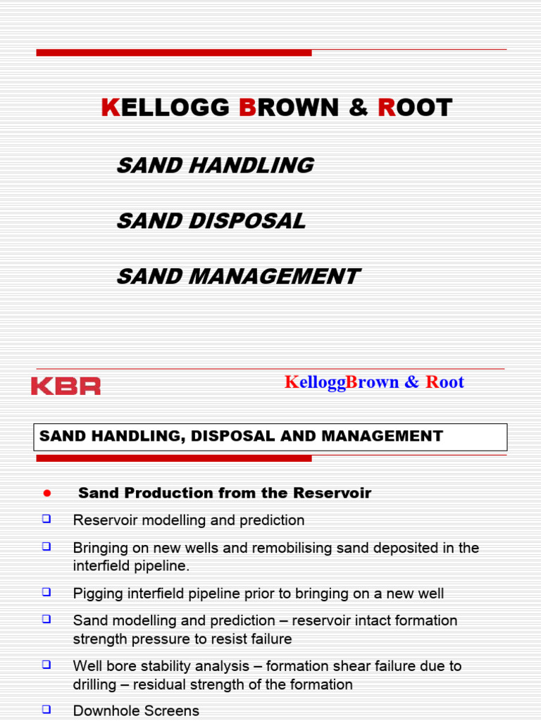 KBR Sand Management Presentation | PDF | Computational Fluid Dynamics ...