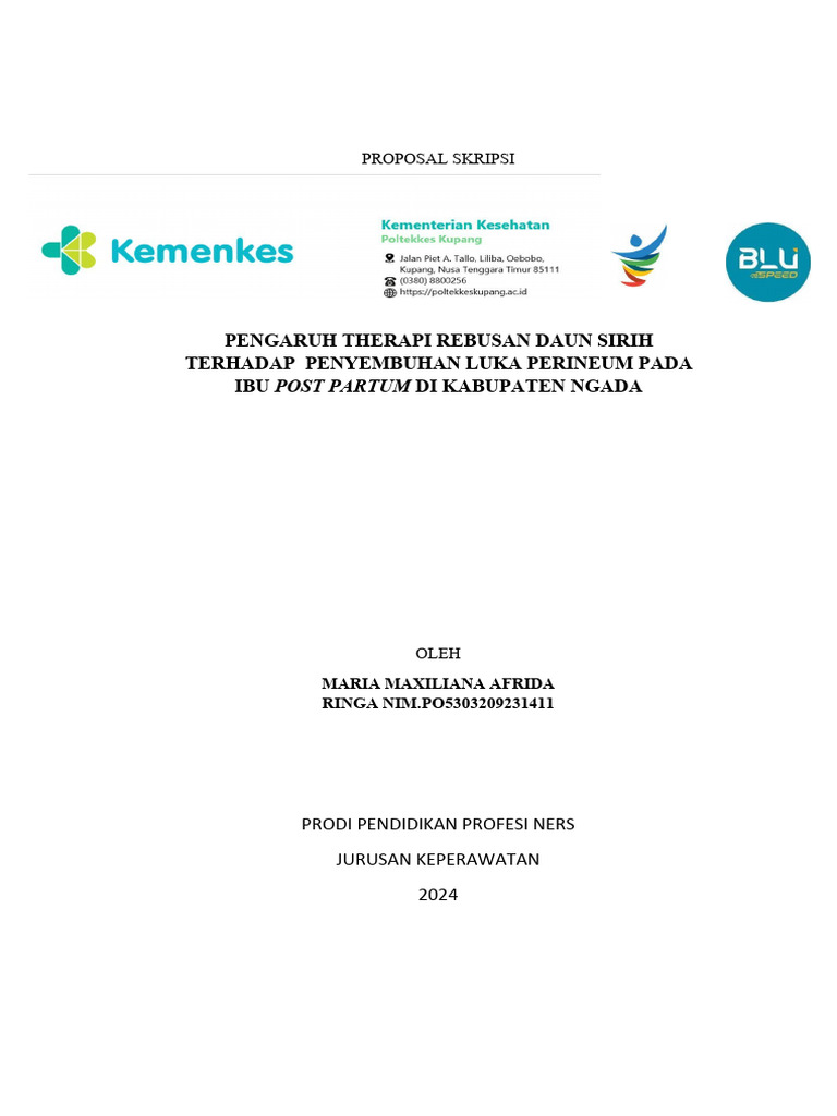 PROPOSAL Maria M, A Ringa Perbakan | PDF | Karier & Perkembangan