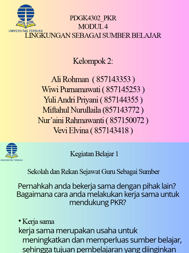 Contoh PPT PKR Modul 4 | PDF