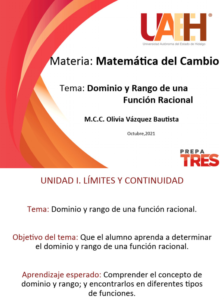 Dominio Rango Funcion749 | PDF | Función (Matemáticas) | Matemáticas