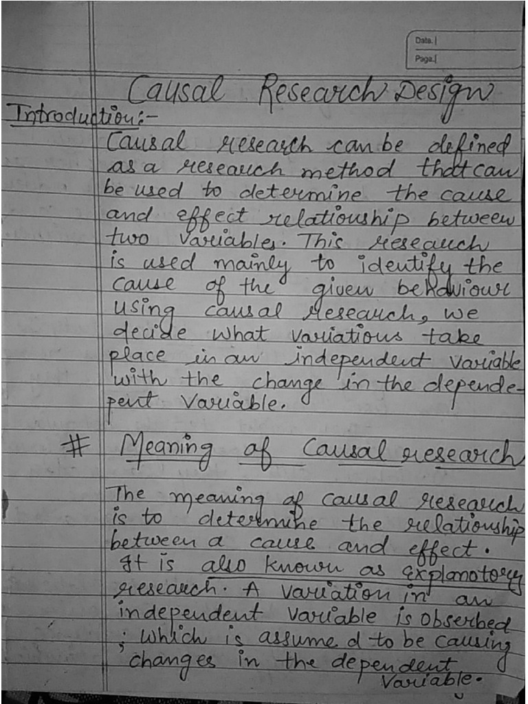 Causal Research Design PDF | PDF