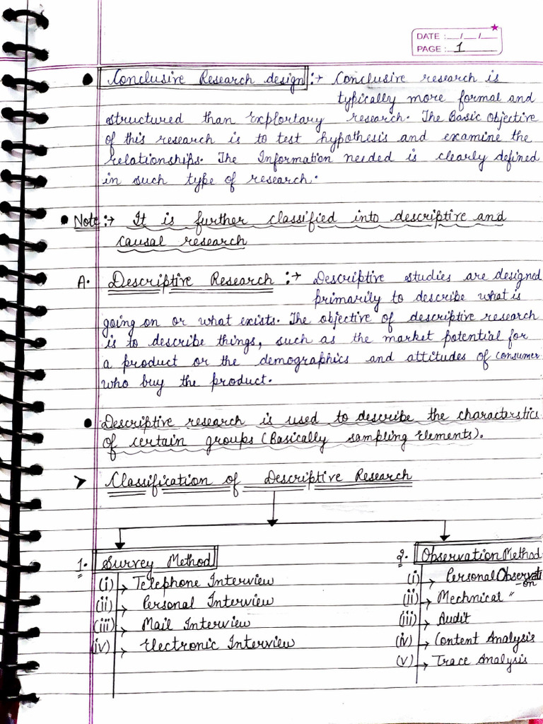 RM (Research Methodology) Handwritten Notes | PDF
