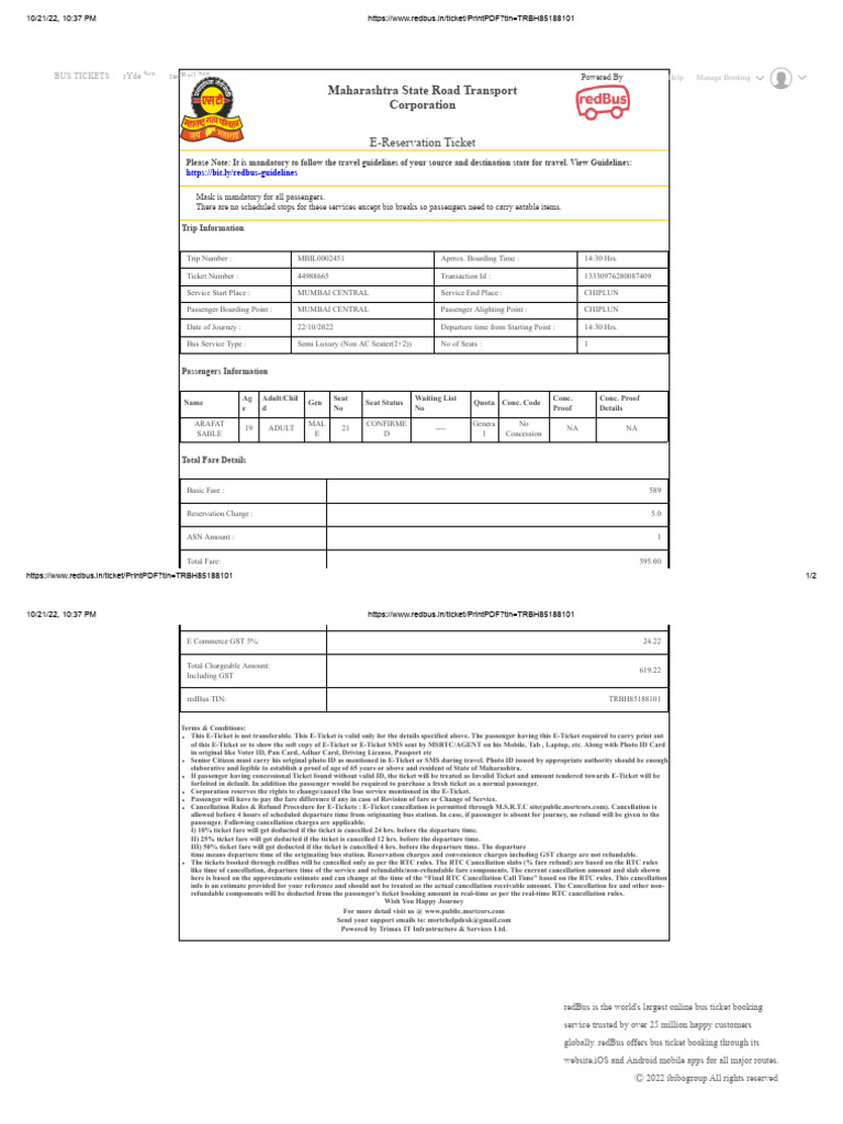 Print PDF | PDF | Fare