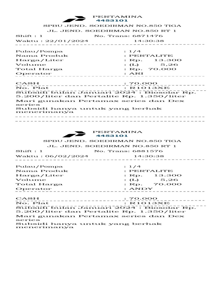 Struk Bensin | PDF | Teknologi & Rekayasa