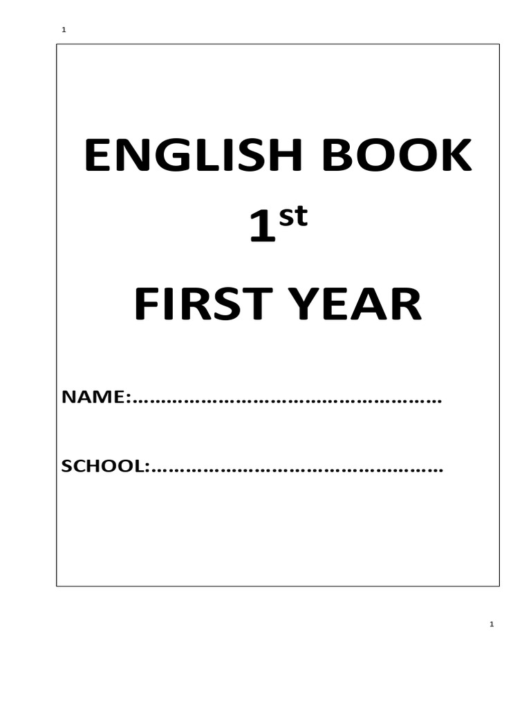 English Book One Listo 2023 | PDF | Lingüística | Morfología Lingüística