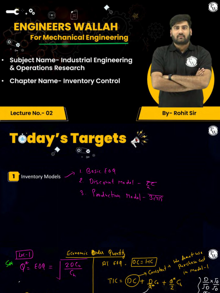 Inventory Control 02 Class Notes Pdf
