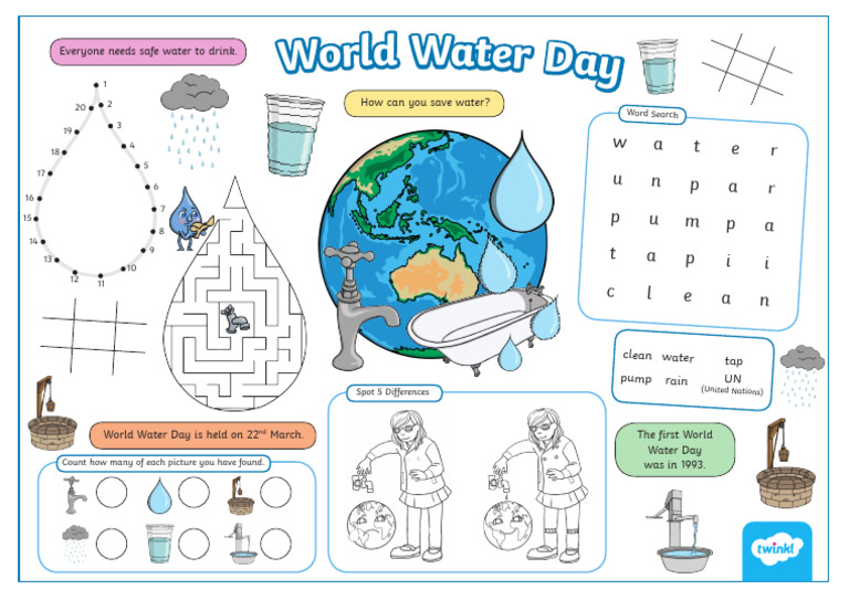 world-water-day-activity-mat | Download Free PDF | Environmental ...