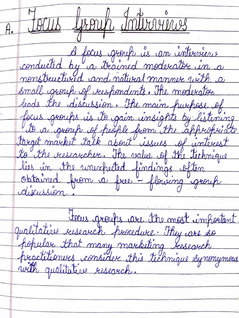 Focus Group &depth Interview in Detail | PDF | Wellness