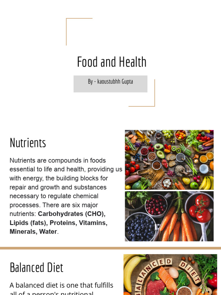 food and health | PDF | Nutrients | Food Energy