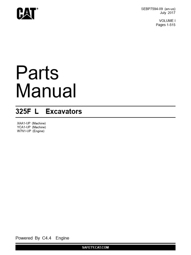 Cat 325 Excavator-Parts Manual | PDF | Pump | Machines