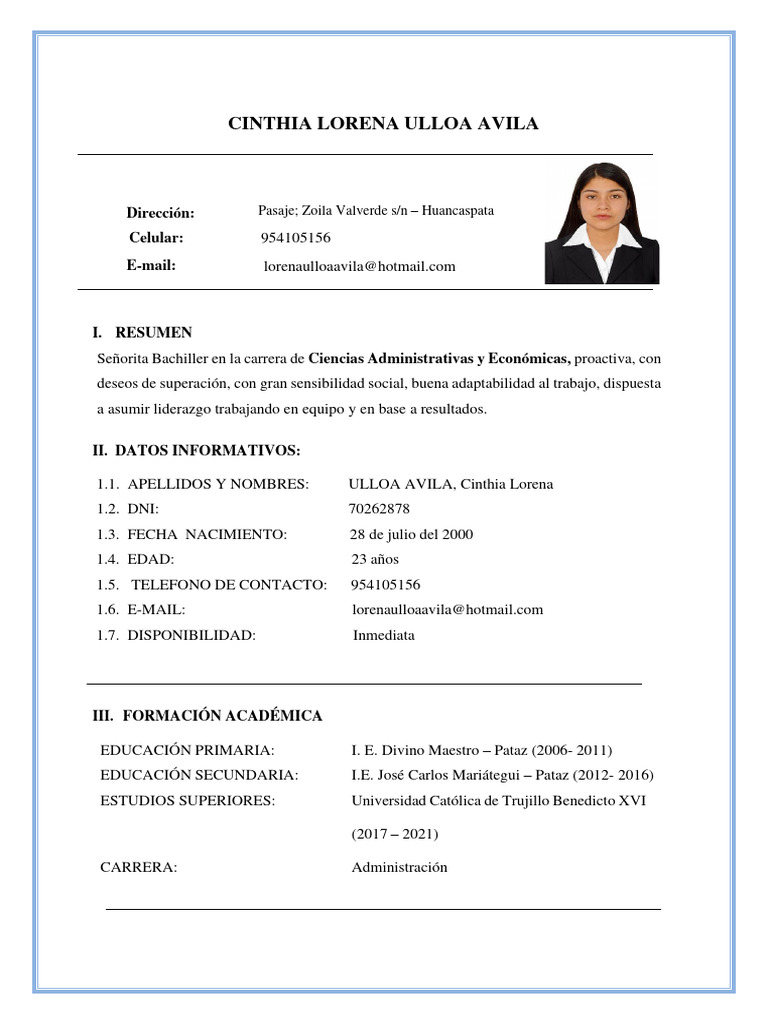 Lorena Ulloa CV 2024 | PDF | Universidad