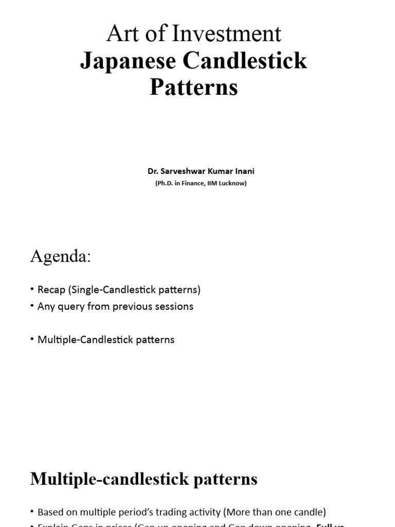 Session 12. Japanese Candlestick Patterns | PDF | Market Trend ...